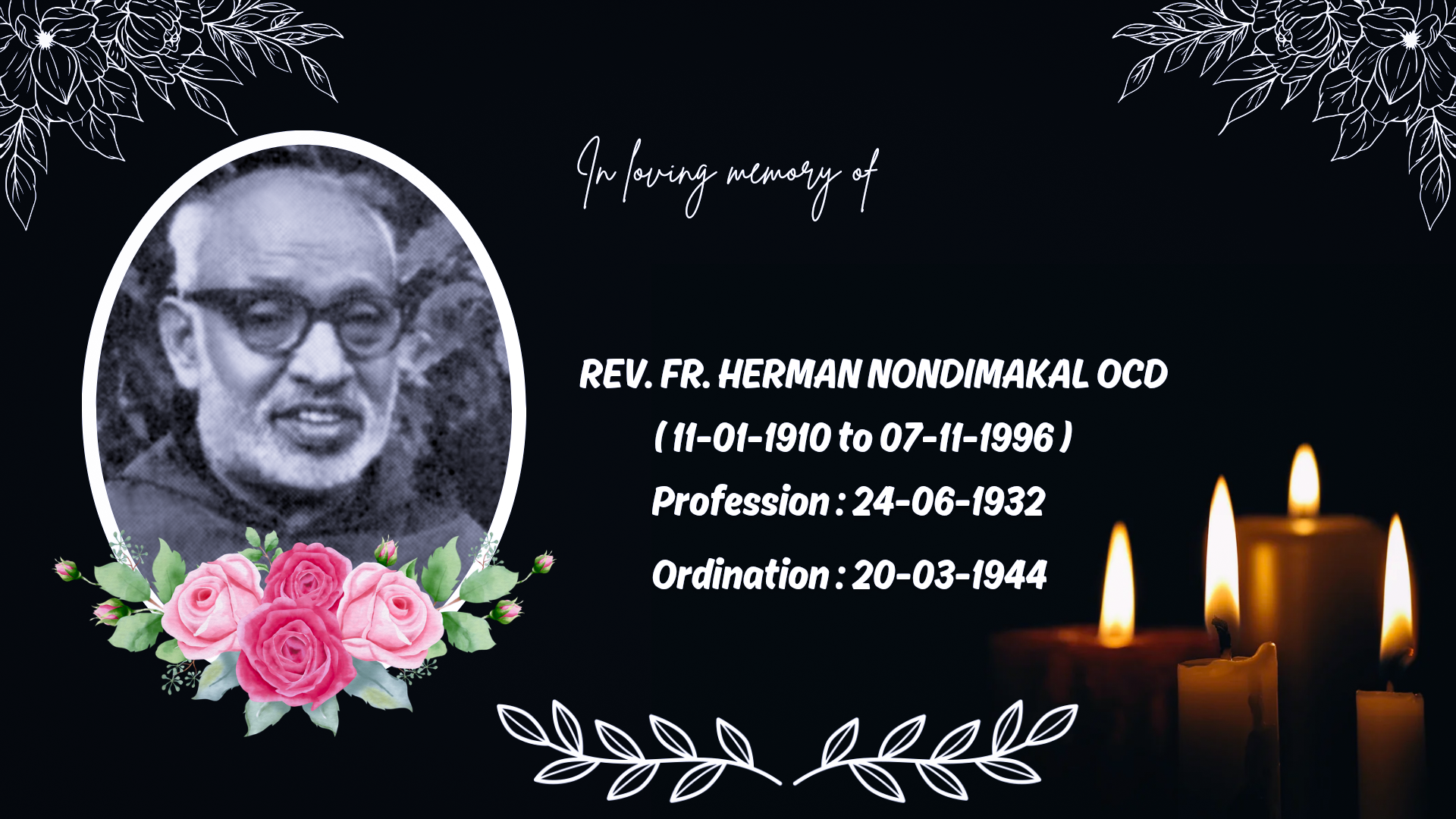 REV. FR. HERMAN NONDIMAKAL OCD OF ST. JOSEPH - Malabar Province OCD
